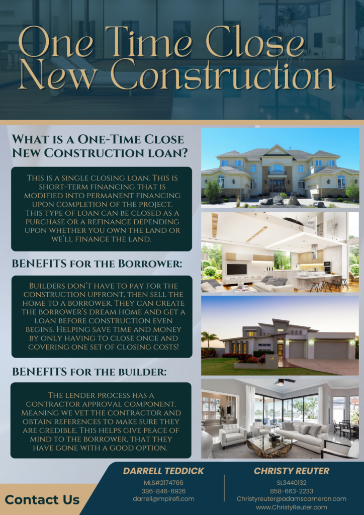 One Time Close New Construction | Christy Reuter – Realtor